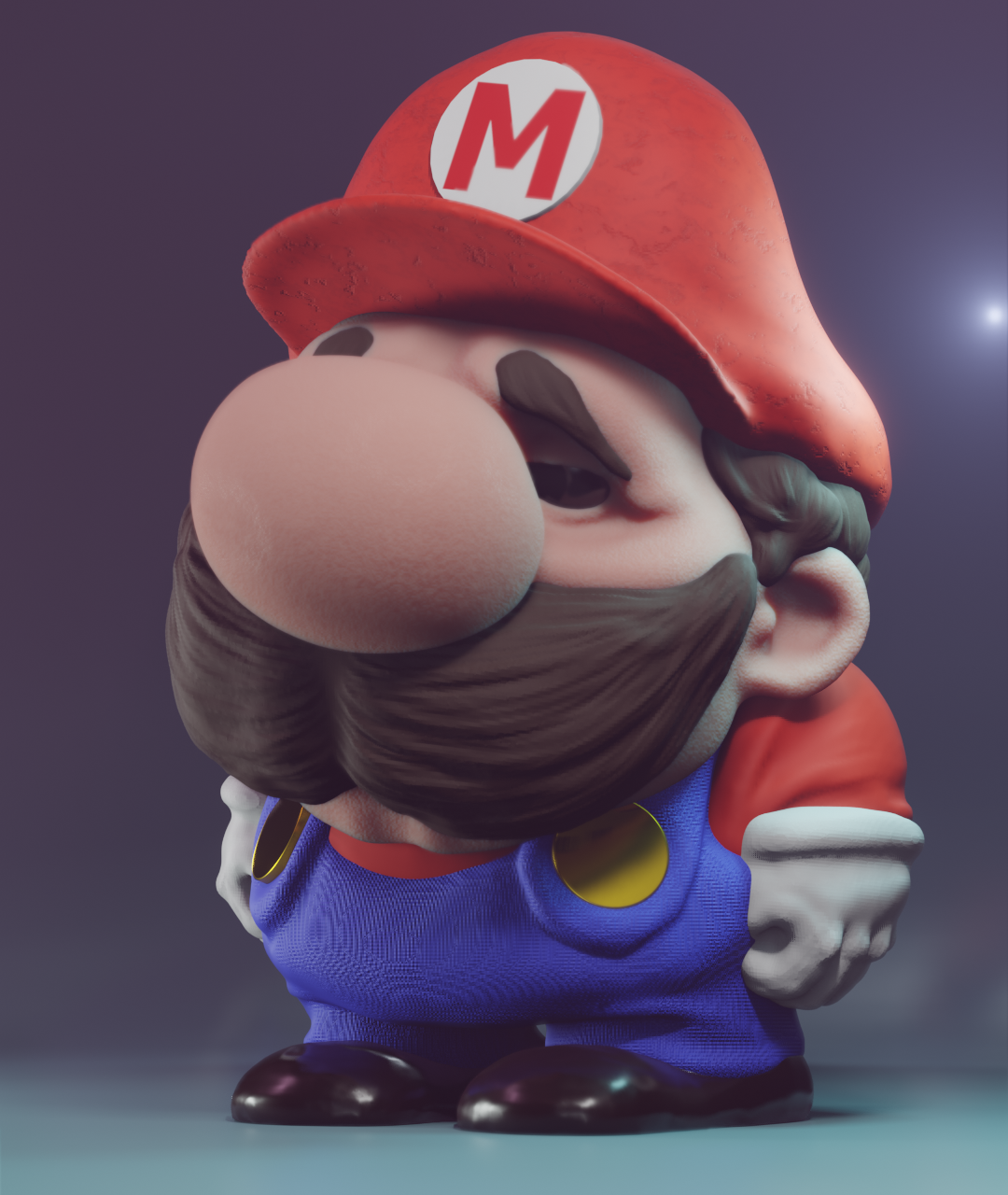 OBJ-Datei Stylized Mario 🎨 ・Modell zum Herunterladen und 3D-Drucken・Cults