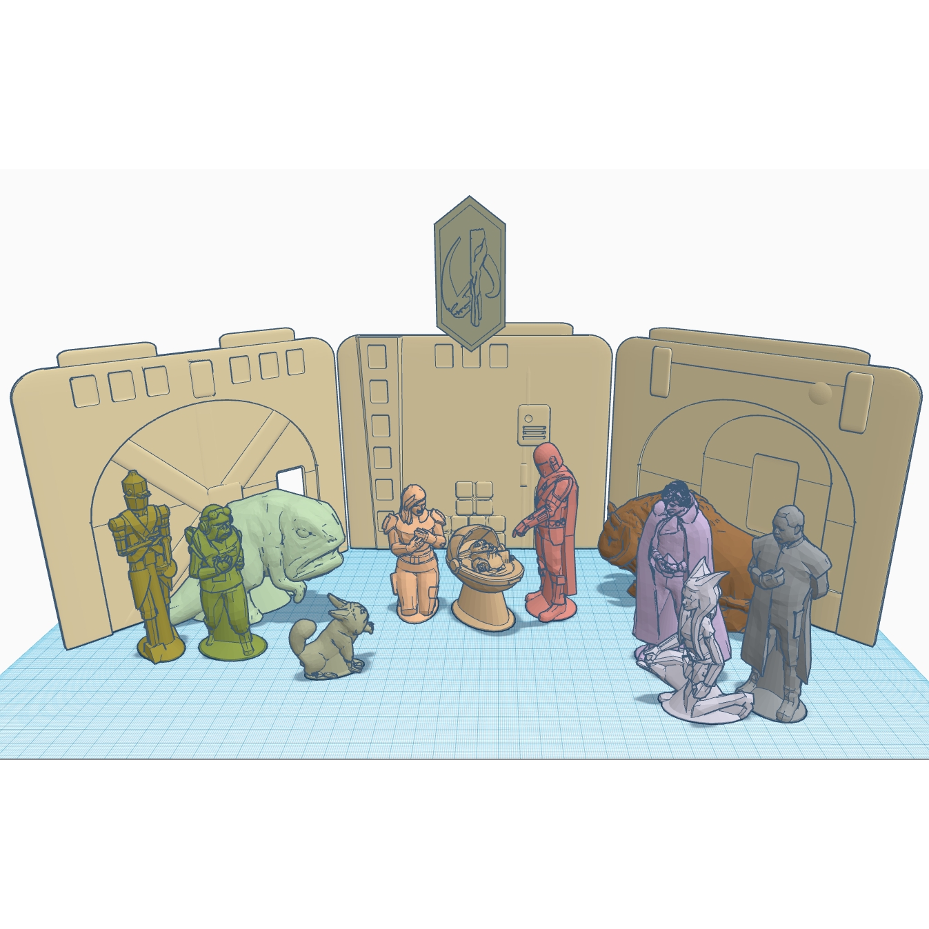 STL file Star wars the Mandalorian nativity scene ⭐ ・3D print design to ...