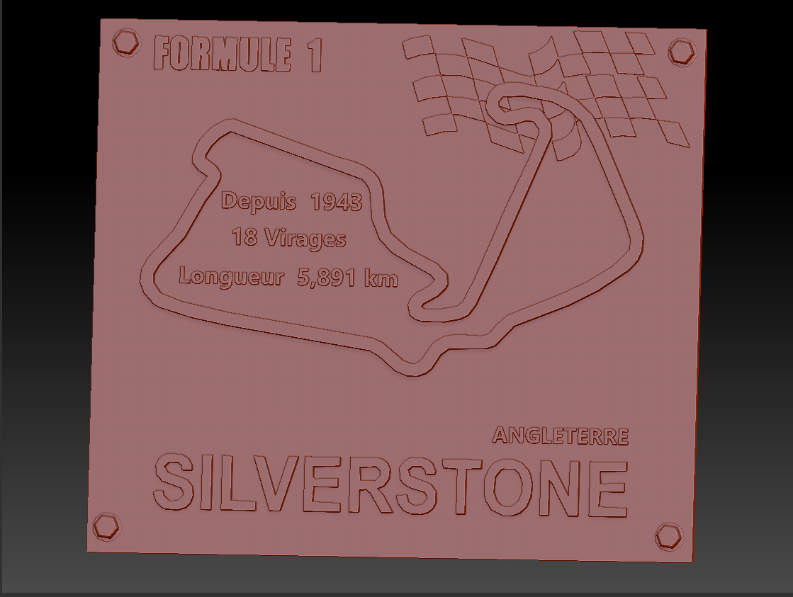 STL file Silverstone Formula 1 Circuit Board 🦷 ・3D print design to ...