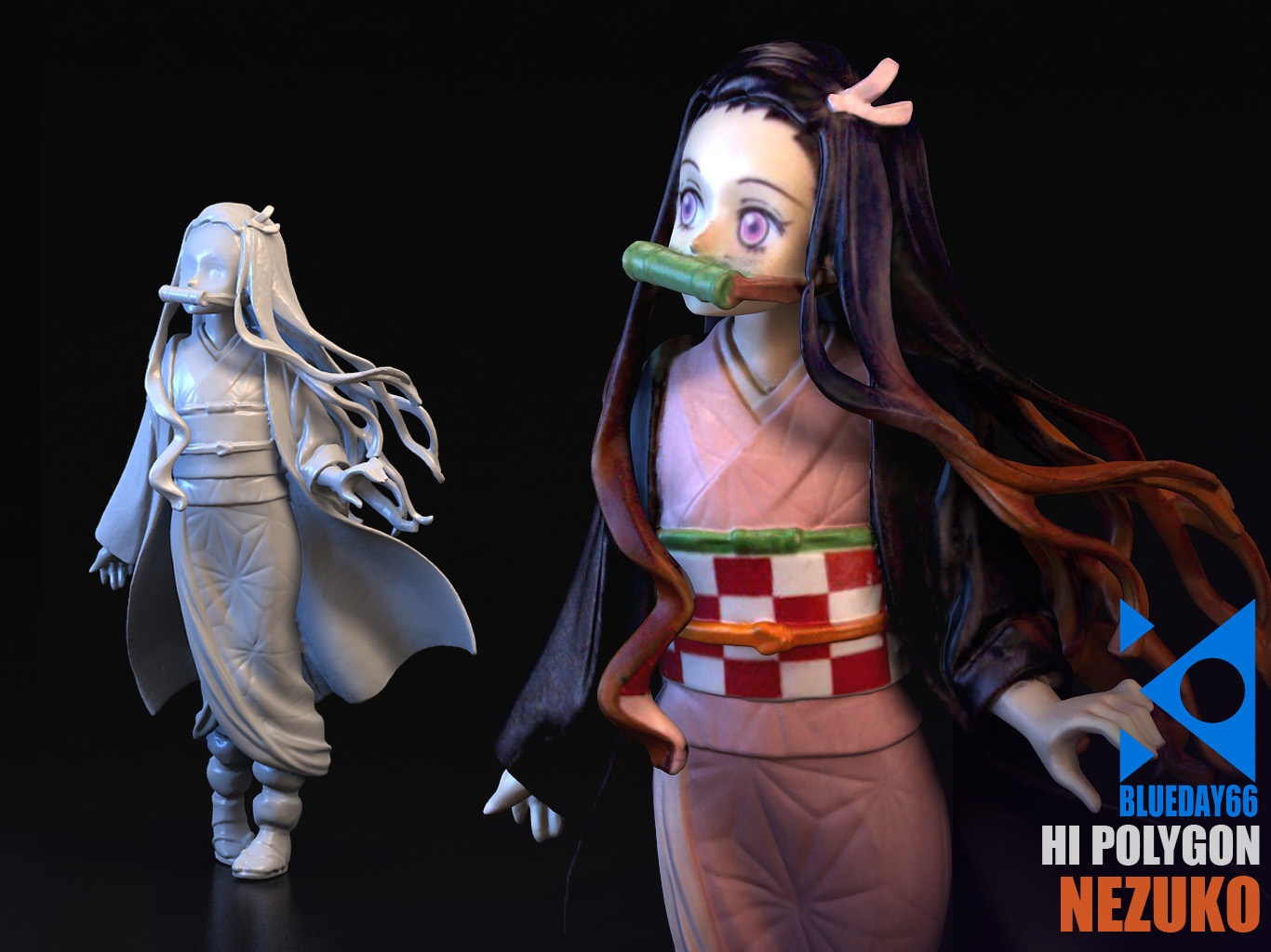 STL-Datei NEZUKO 3D 🎨・3D-Druckvorlage zum Herunterladen・Cults