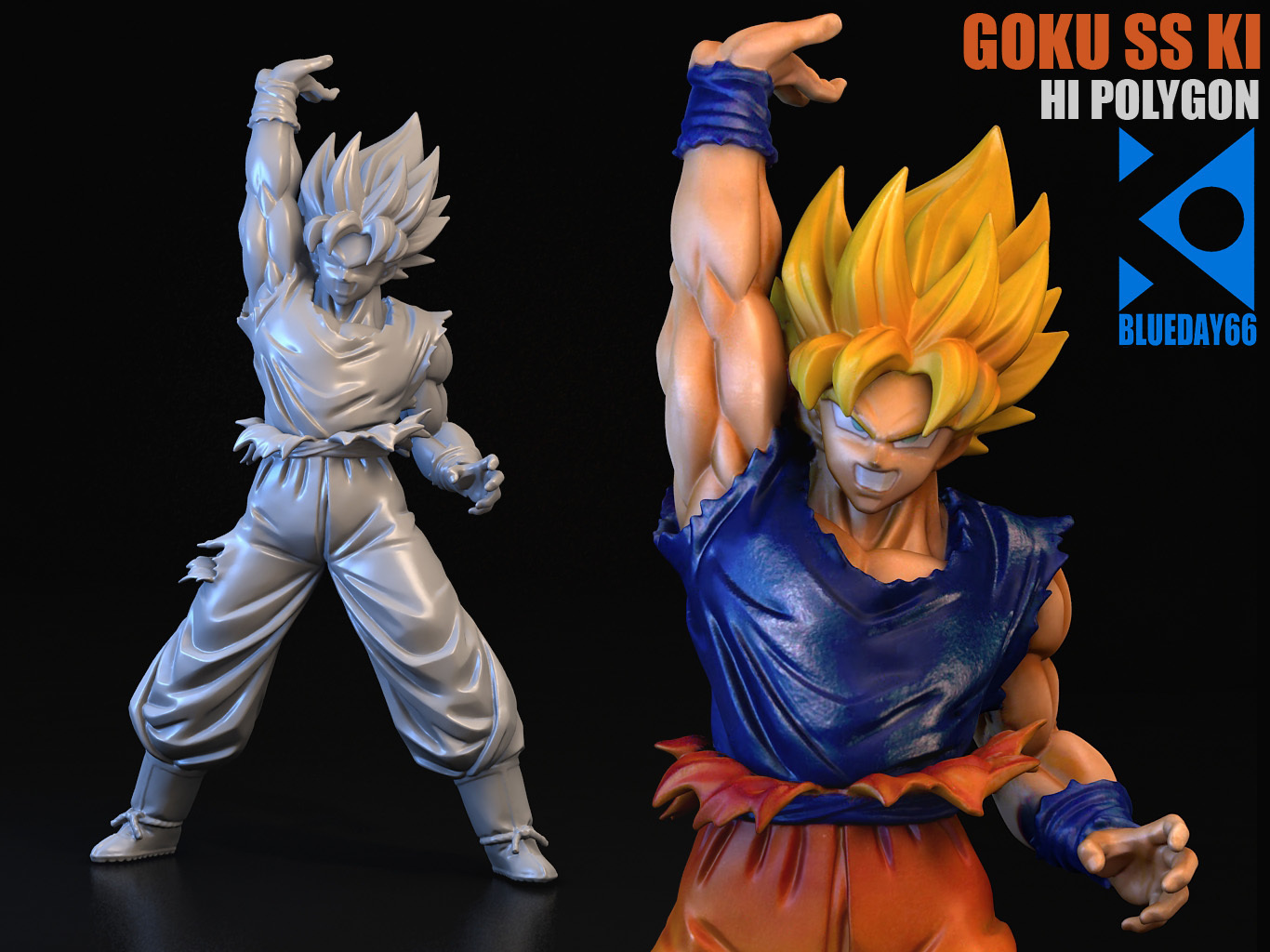 STL file GOKU SS KI 🎬 ・3D printer design to download・Cults