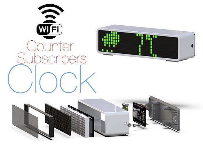 Free STL file Clock, Counter Subscribers. 🕰️ ・3D printing model to ...