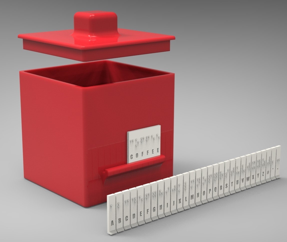Free STL file Box with Braille Changeable Symbols 📦 ・3D printable ...