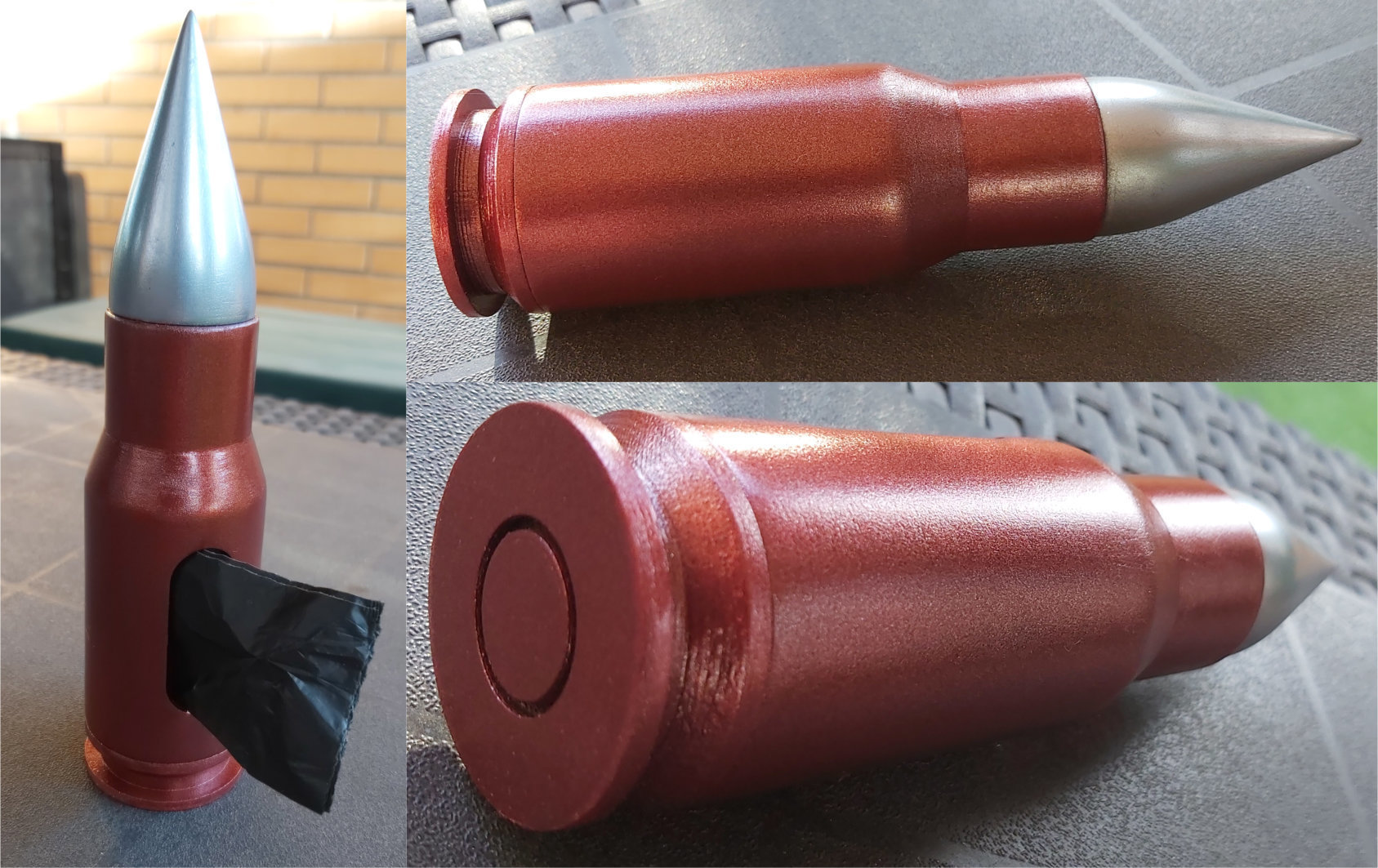 3D printing Rifle Bullet - Dog Poop Bag Roll Holder・Cults