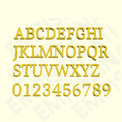 arquivo STL CALADEA - LETRAS, NÚMEROS Y SÍMBOLOS 3D 🎨 ・design para ...