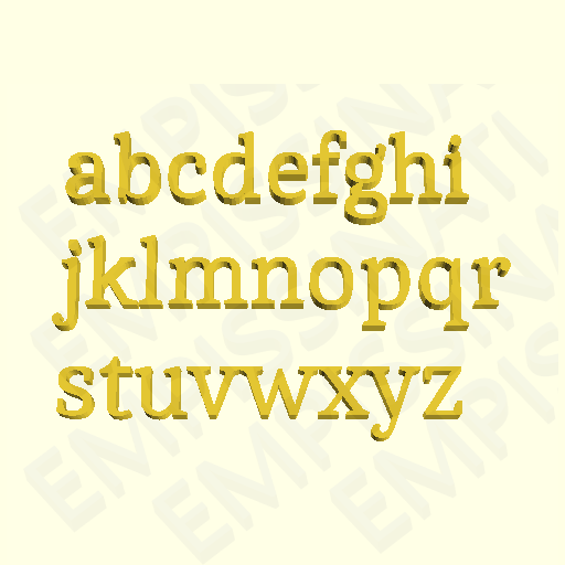 arquivo STL CALADEA - LETRAS, NÚMEROS Y SÍMBOLOS 3D 🎨 ・design para ...