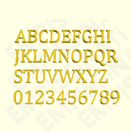 STL file CAMBRIA - 3D LETTERS, NUMBERS AND SYMBOLS 🔢 ・Template to ...