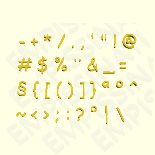 🔢 COMIC SANS - 3D LETTERS, NUMBERS AND SYMBOLS・ STL File for ・Cults