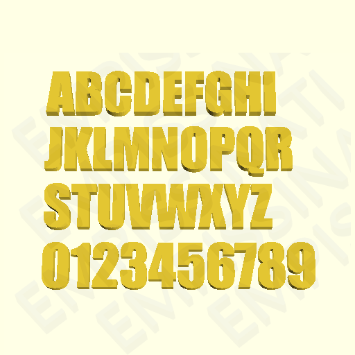 arquivo STL IMPACTO - LETRAS, NÚMEROS Y SÍMBOLOS 3D 🎨 ・ideia de ...