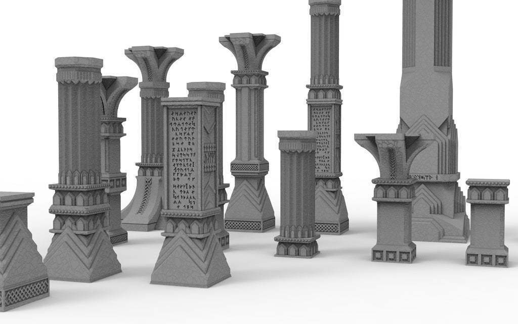 🦸 Large dwarf mine pillar, Moria, Erebor.・Free STL File for ・Cults