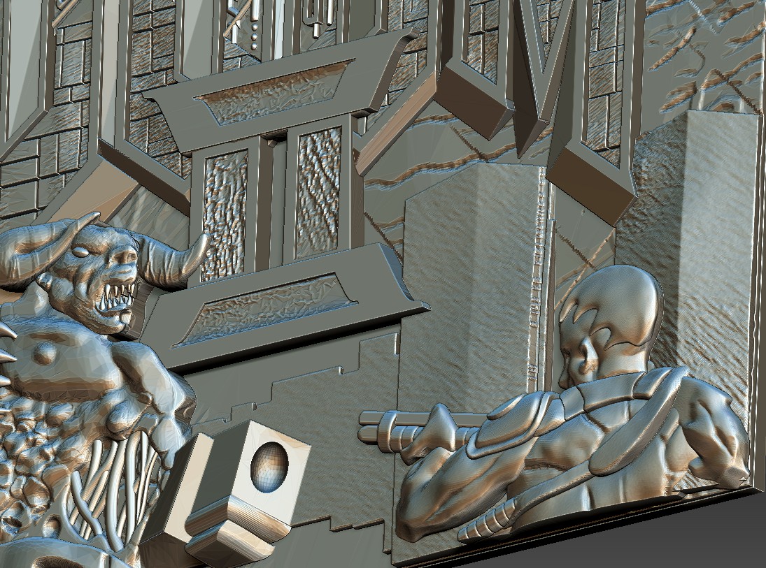 STL file DOOM 2, DOOMGUY, 3d model, picture, bas-relief. 🖼️・3D ...