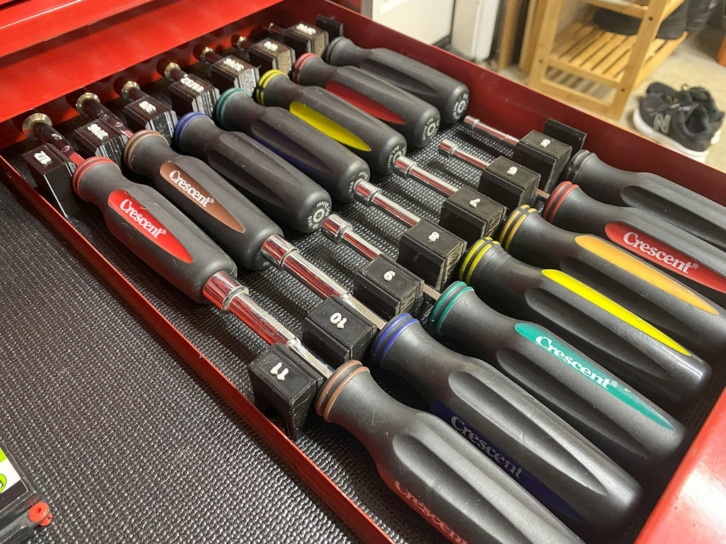 Screwdriver Organizer For Tool Boxes