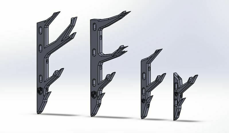 STL file Organic Low poly coat hanger set 🧥 ・3D printing idea to ...