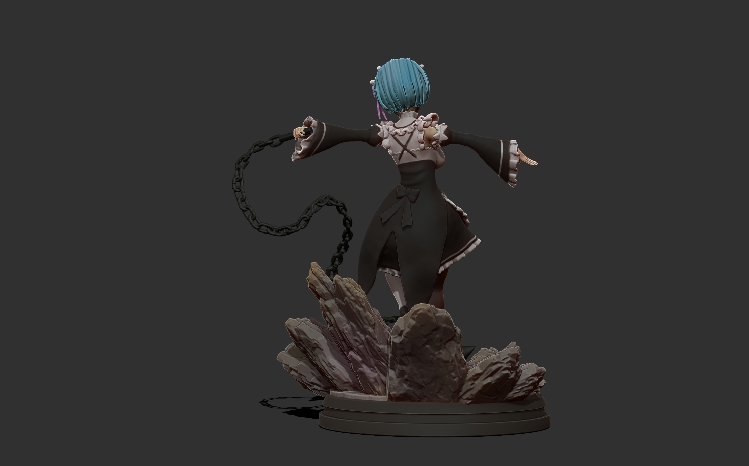 3D file Rem 3d print statue diorama - Re Zero Figurine 🐏 ・3D print ...