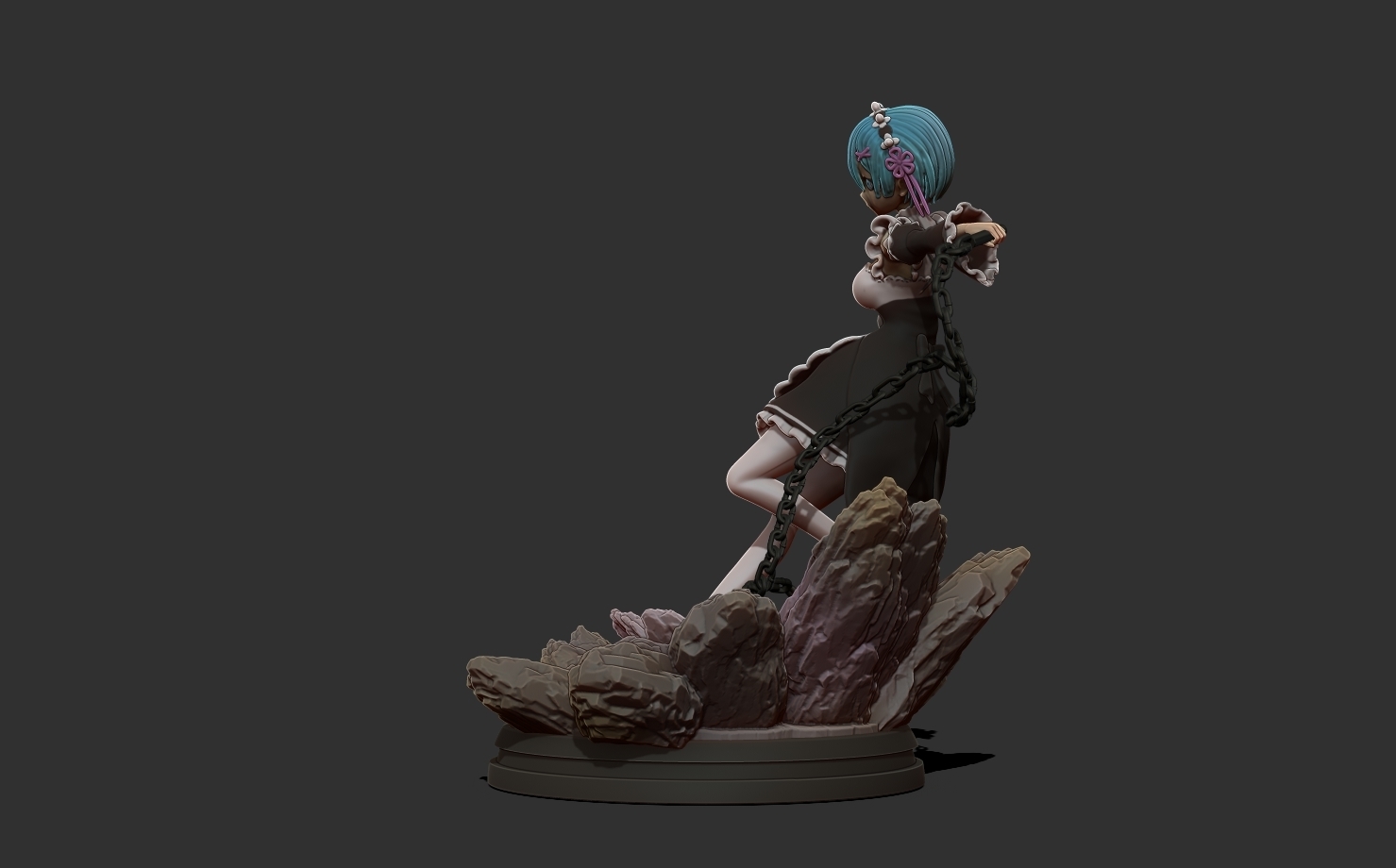 3D file Rem 3d print statue diorama - Re Zero Figurine 🐏 ・3D print ...