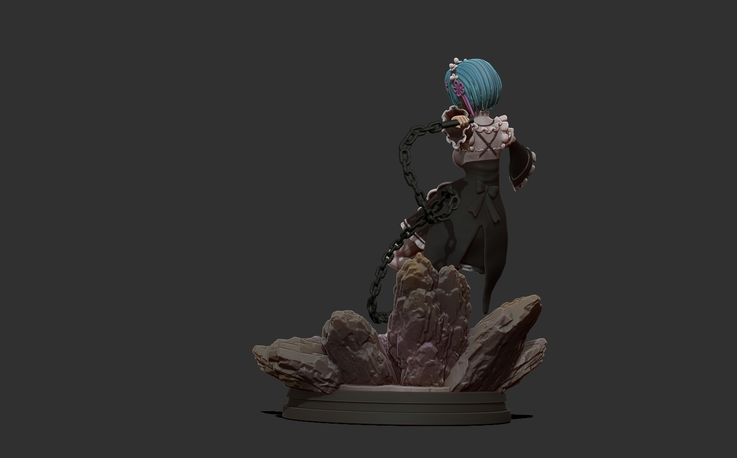3D file Rem 3d print statue diorama - Re Zero Figurine 🐏 ・3D print ...