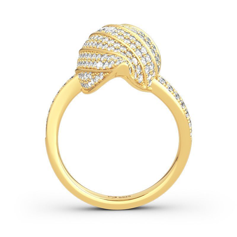 🐚 JCR 1007 Conch Shell Sterling Gold Ring・Free 3D File for ・Cults