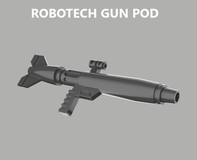 🔫 Robotech Gun Pod - Matchbox Veritech Fighter Super VF-1S style・ STL ...