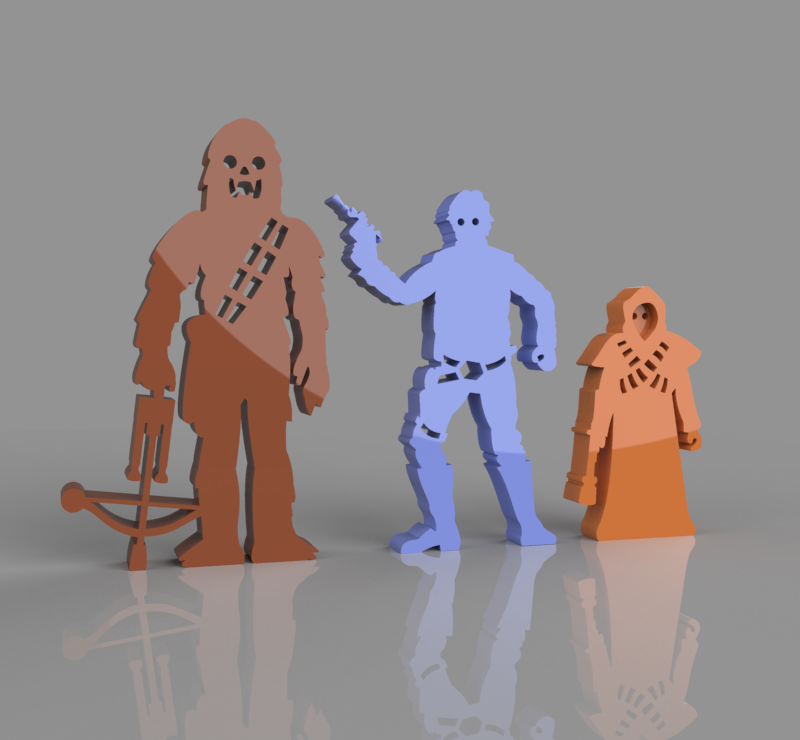 STL file 12 Star Wars figures - 2d fun ⭐ ・Model to download and 3D ...