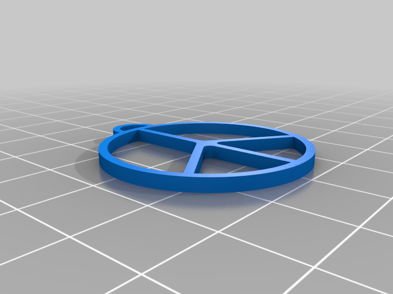 Free STL file peace key chain ☮️ ・3D printing design to download・Cults