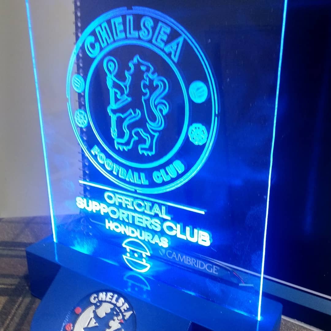 Free STL file Chelsea FC Backlight Lamp LED 🔦・3D printable object to ...