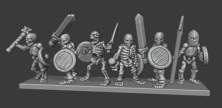 💀 Warmaster Undead Skeletons・Free STL File for ・Cults