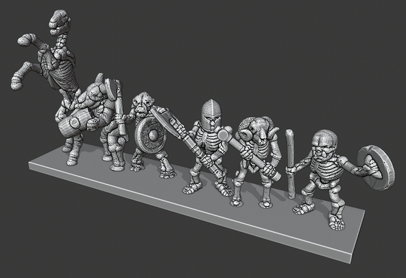 💀 Warmaster Undead Skeletons・Free STL File for ・Cults