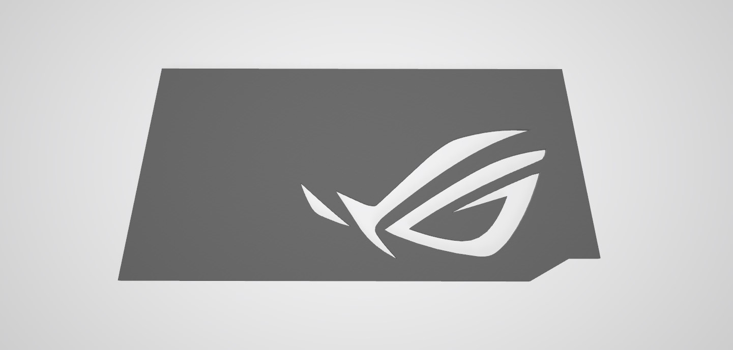 OBJ file Rog Strix Backplate 🎲 ・Design to download and 3D print・Cults