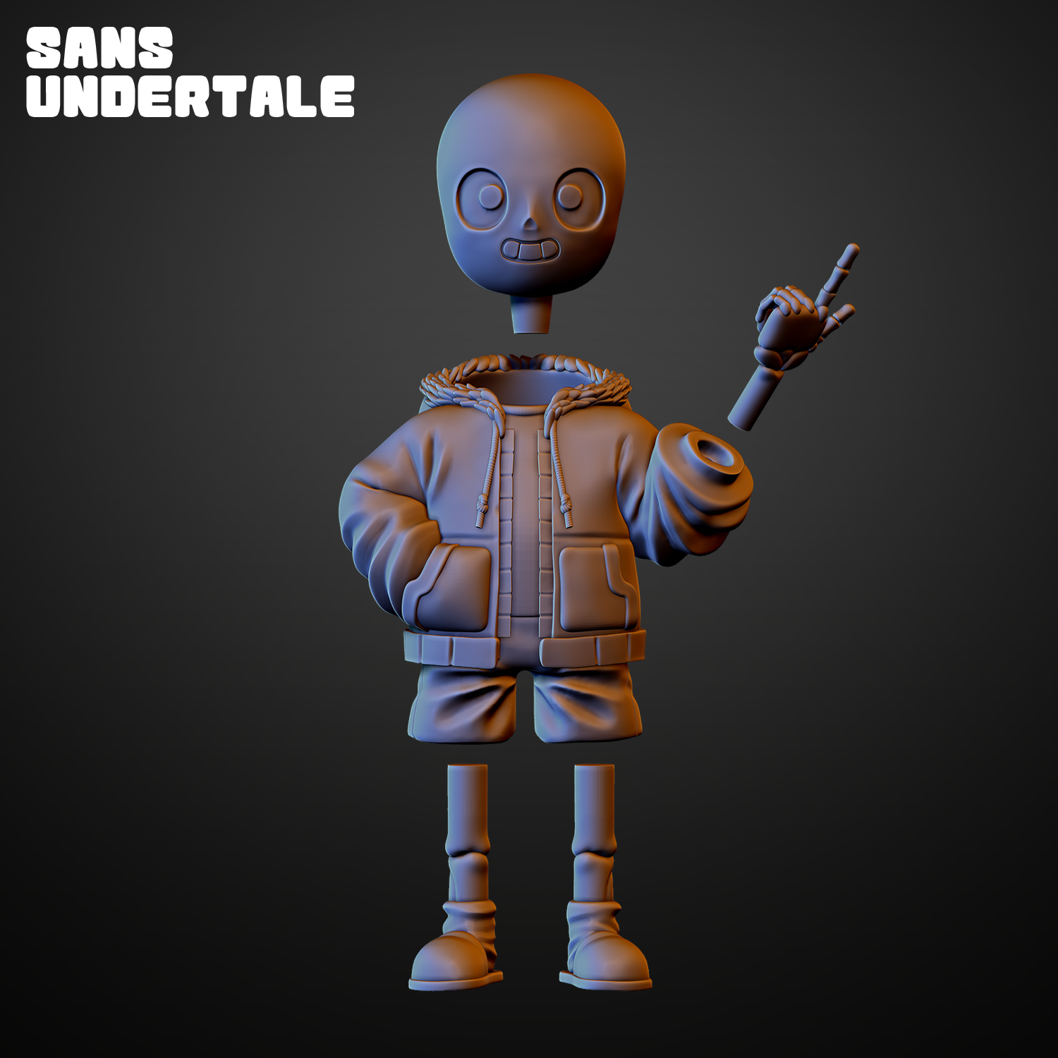 🗿 Sans - Undertale・ STL File for ・Cults