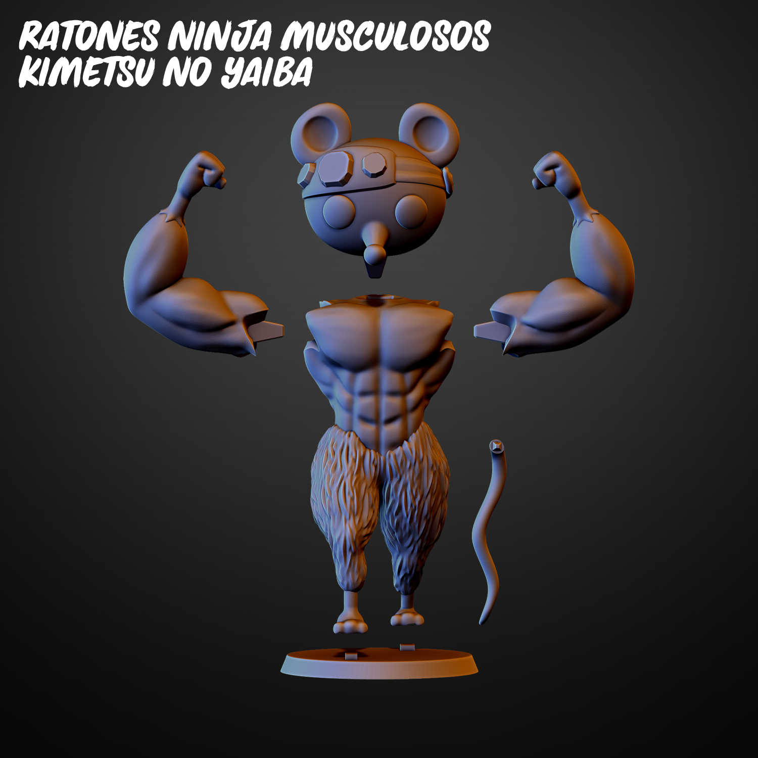 🥷 muscular ninja mice - Kimetsu no Yaiba・ STL File for ・Cults