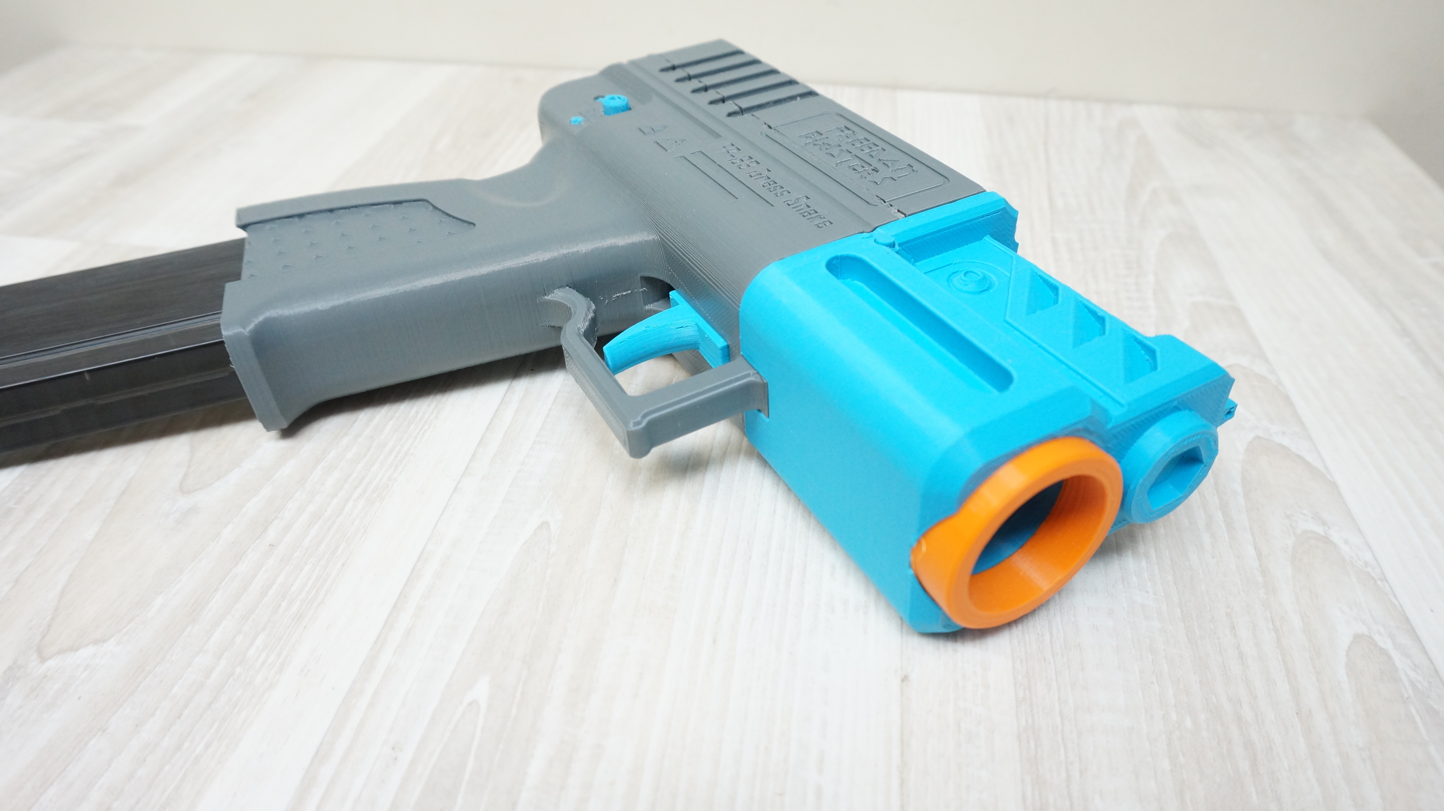 🌱 Grass Snake V2 talon mag Nerf flywheel blaster FP-69 half darts・ 3D ...