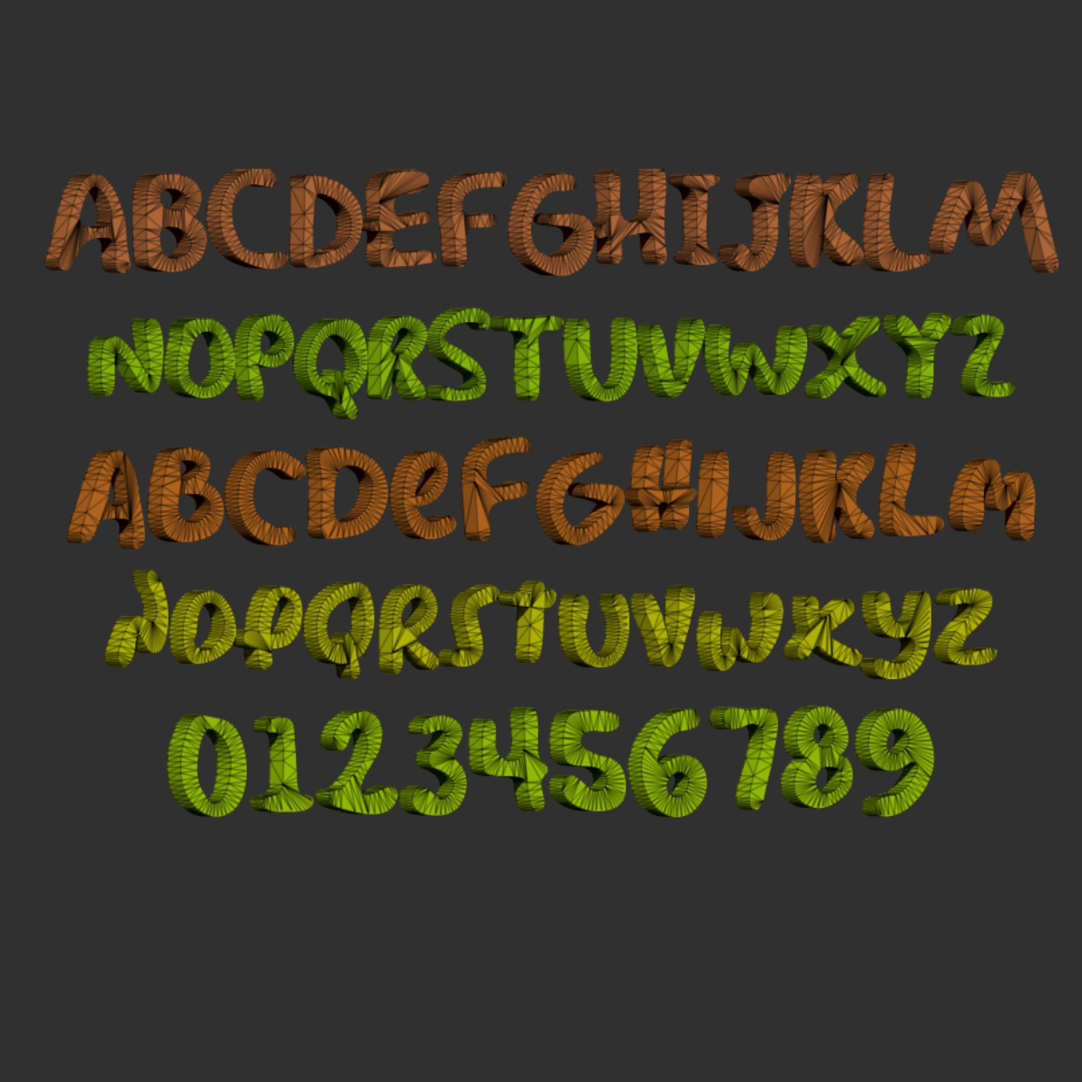 Archivo 3D Letters font the Simpsons 🔢 ・Diseño de impresión en 3D para ...