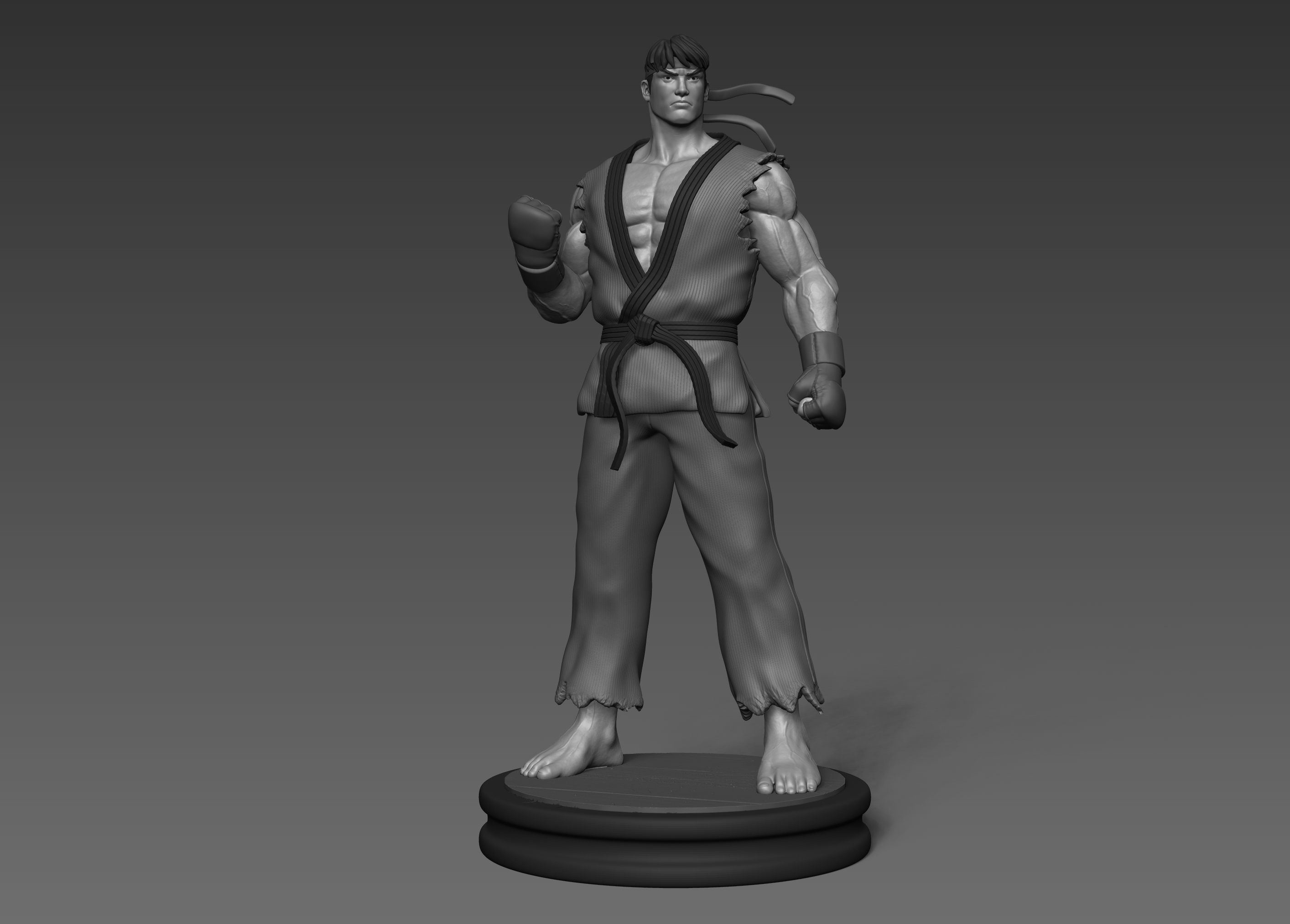 🗿 Ryu Street Fighter Fan-art Statue・ 3D File for ・Cults