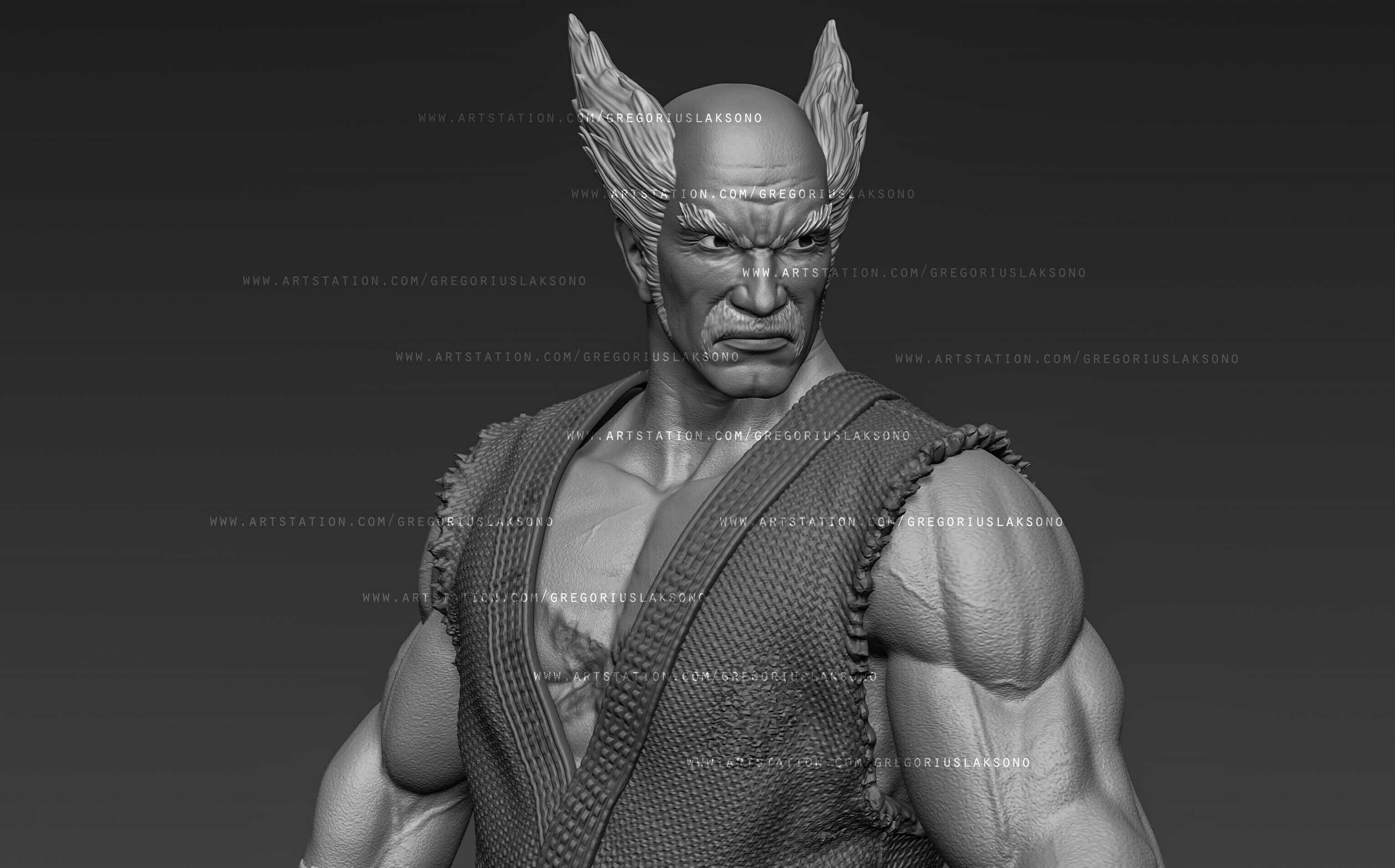 🎨 Tekken Heihachi Mishima Fan Art Statue 3d Printable・ 3D File for ・Cults