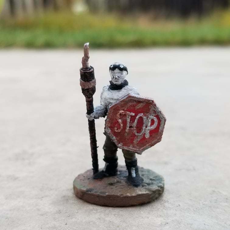 Free 3D file Warboy With Thunderpoon and Stop Shield 🛑 ・3D printing ...