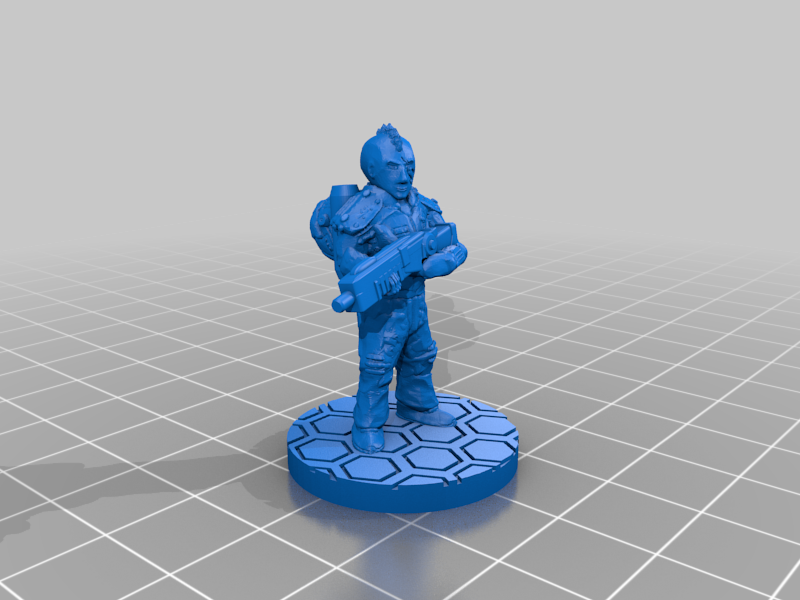 🧑‍🚀 Astronaut Soldier With Mohawk (28mm)・Free STL File for ・Cults