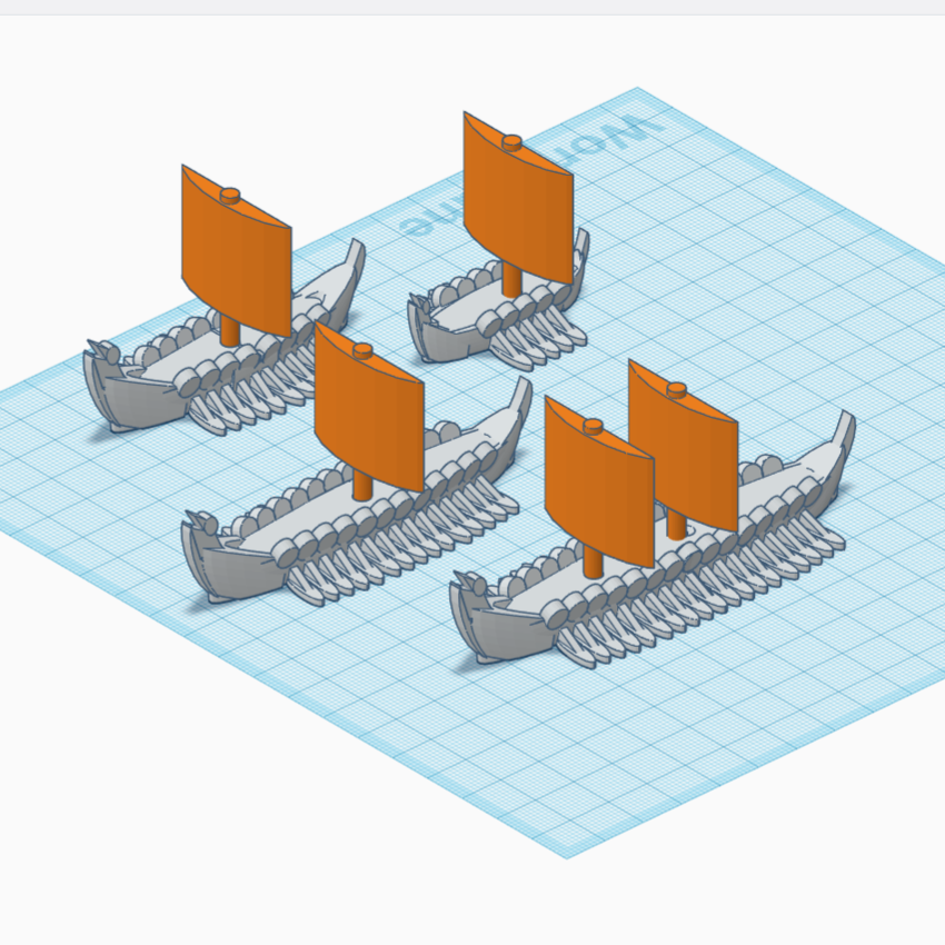⛵ Viking Long Ships for Ortus Novae: Trireme・Free STL File for ・Cults