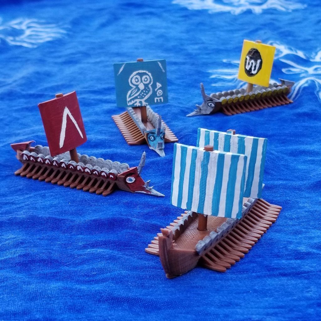 ⛵ Viking Long Ships for Ortus Novae: Trireme・Free STL File for ・Cults
