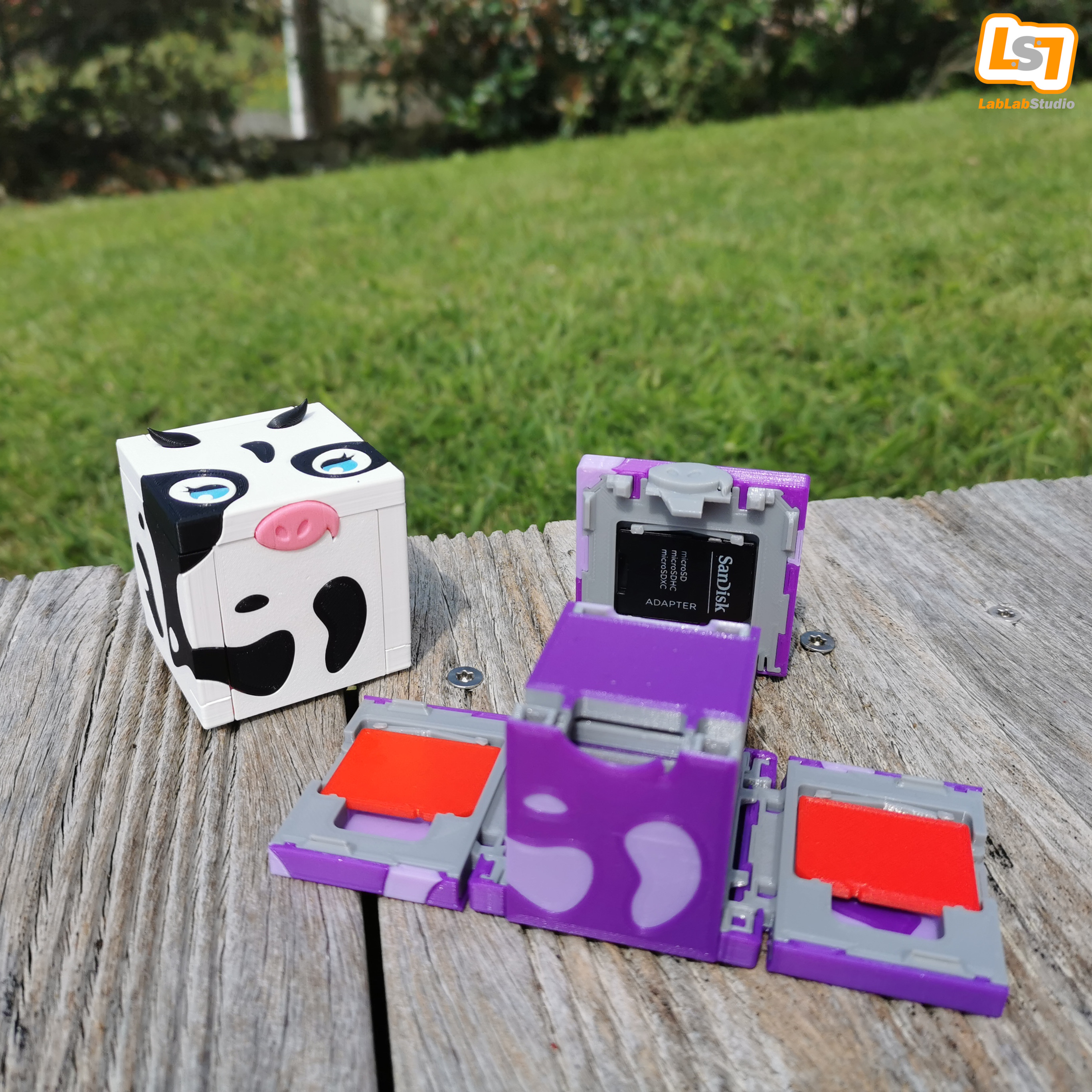 🐄 STORAGE COW FOR SD AND MICROSD CARDS. 12 SD / 8 MICROSD OR 4 SD / 40 ...