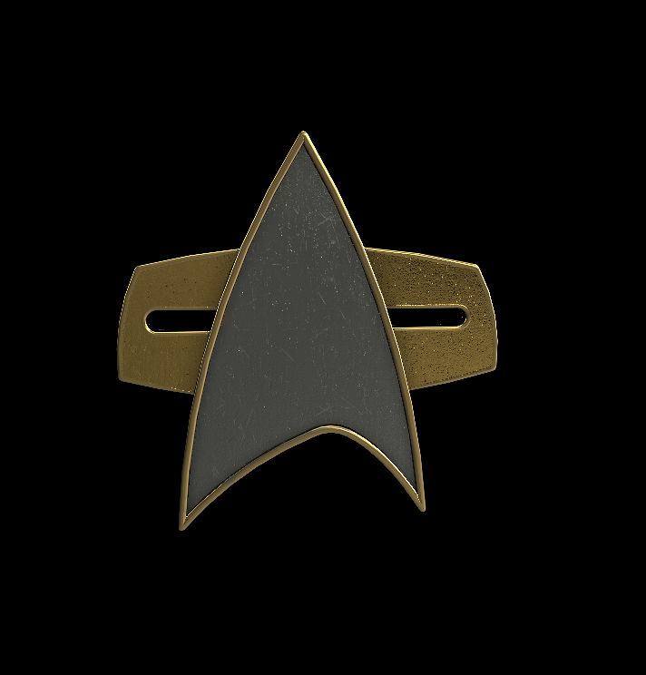 Fichier STL gratuit Star Trek - Voyager Communicator Badge ⭐ (OBJ ...