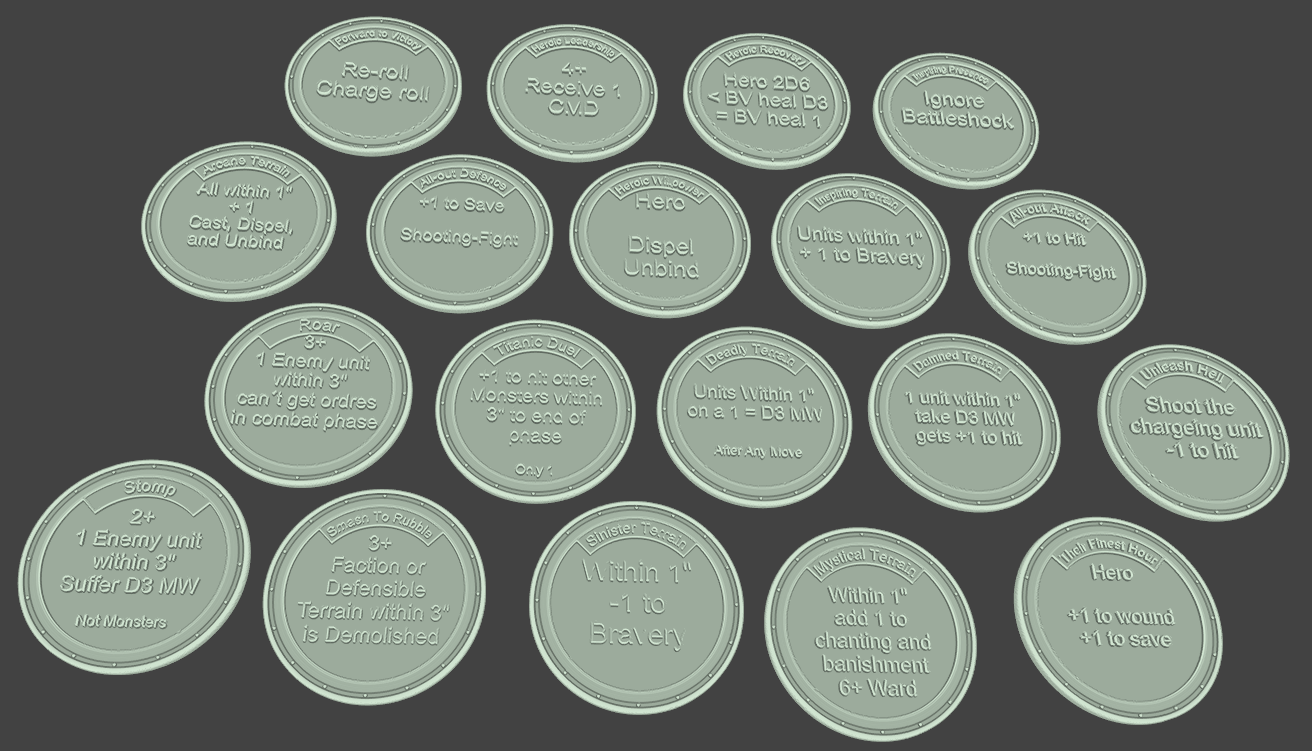 3D file AOS 3.0 Tokens ⚔ ・3D printing template to download・Cults