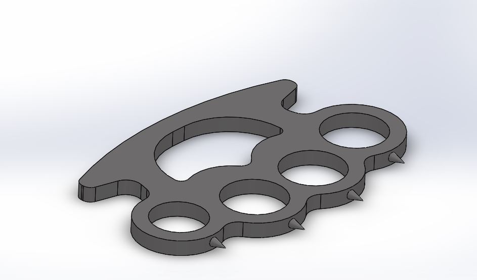 STL file Brass knuckle 👊 ・3D printer design to download・Cults