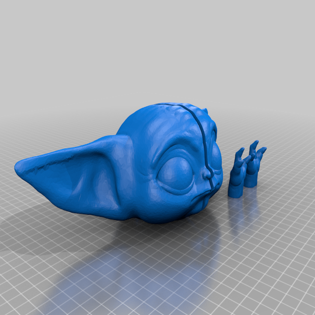 Free 3D file Baby Yoda figure (with movable head) V1. 👶 ・3D printer ...