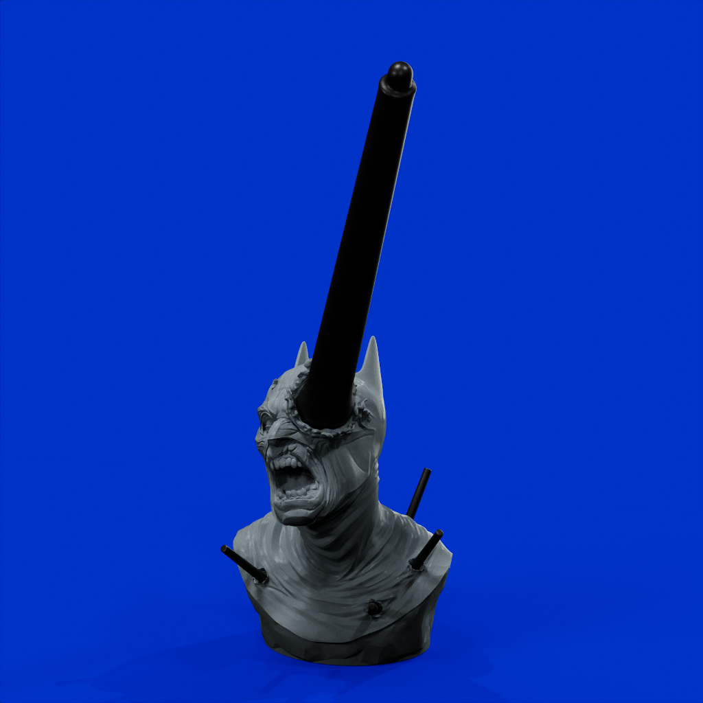 🧟 Batman Zombie Pen Holder & Stylus Support / bust figure・ STL File for ...