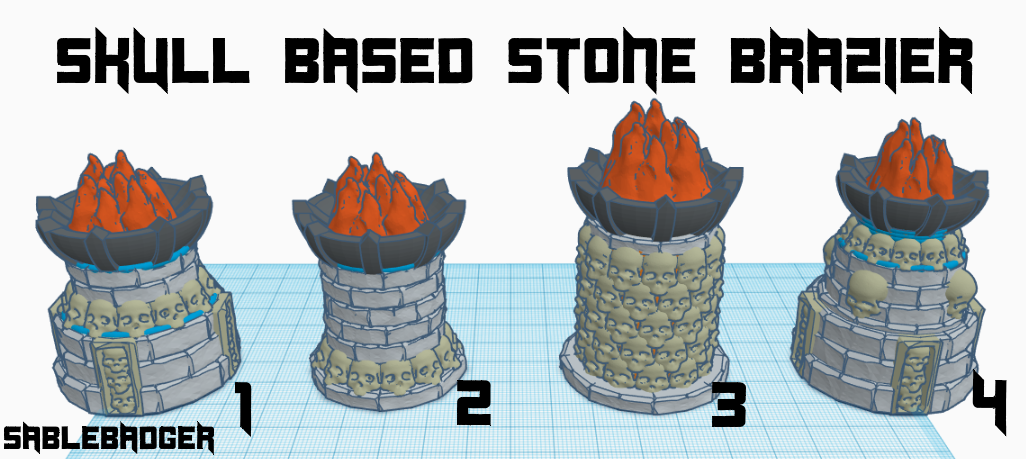 🫖 Tea Light Braziers and Fire・ STL File for ・Cults