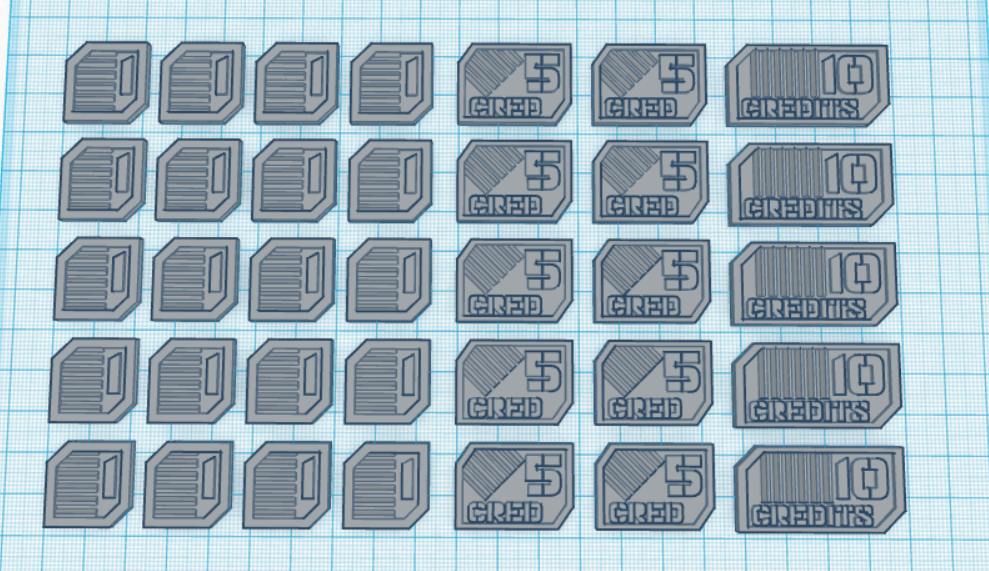 🎲 Sci Fi Game Credit Tokens・Free STL File for 3D printing・Cults