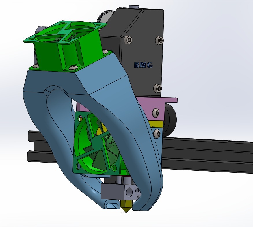 Free 3D file Fan duct direct drive bmg option Alfawise u20, ender3. 🔧 ...