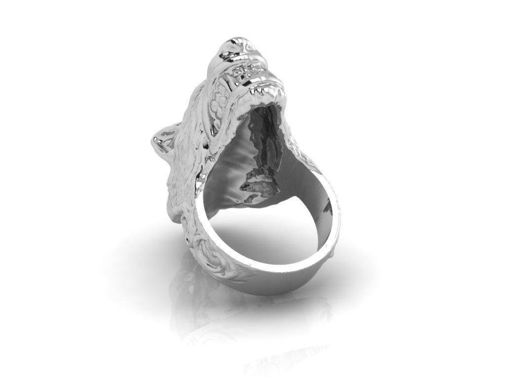 🐺 Mens Wolf Ring 3D print model・ STL File for ・Cults