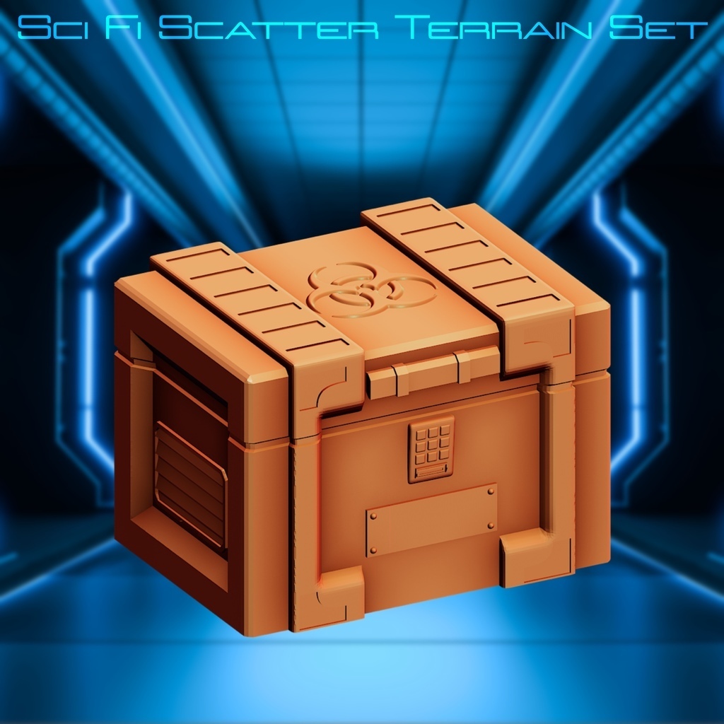 📦 Sci Fi Box (Sci Fi Scatter Terrain Set Preview)・Free 3D File for ・Cults