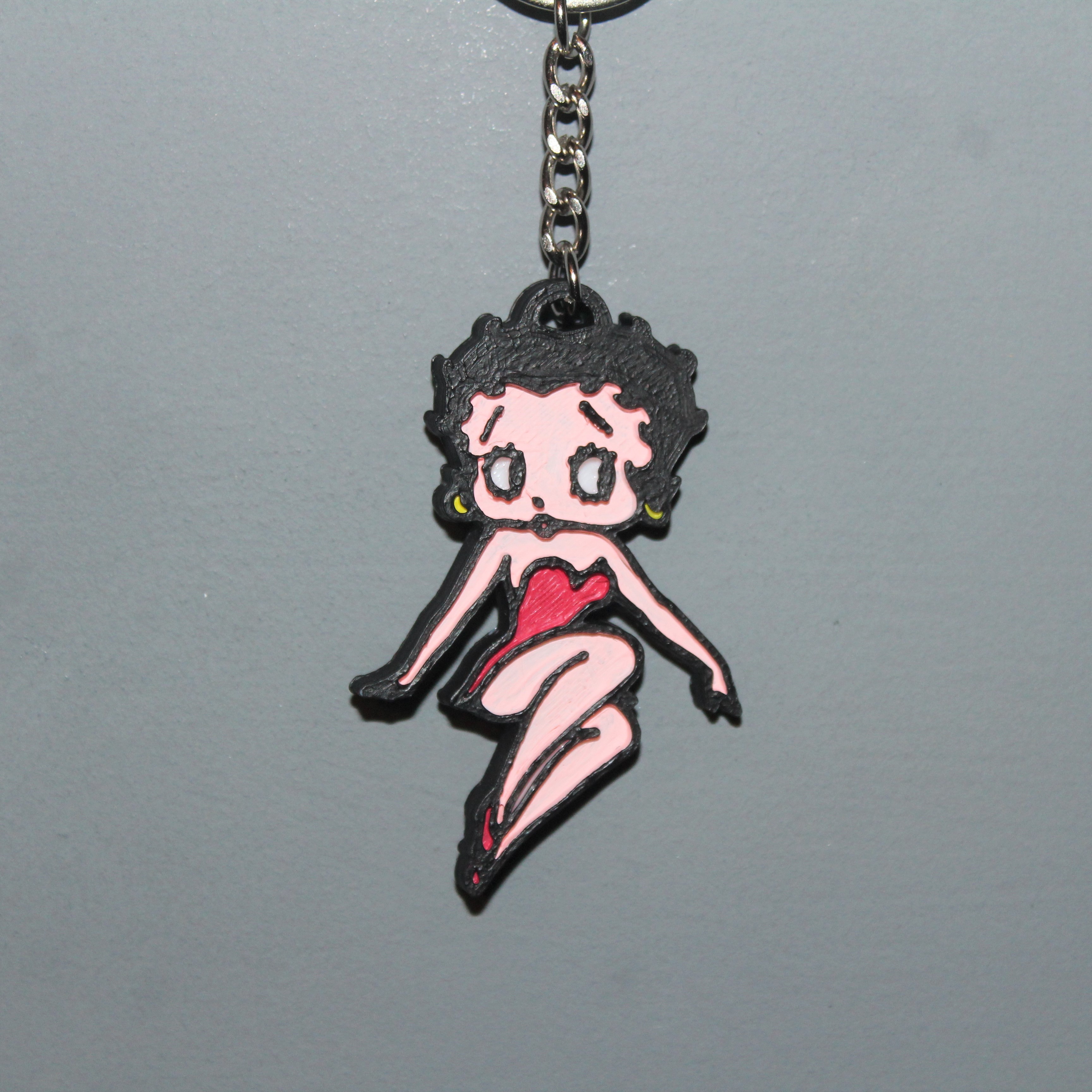 🗝️ 5 Keychain Betty Boop・ STL File for 3D printing・Cults